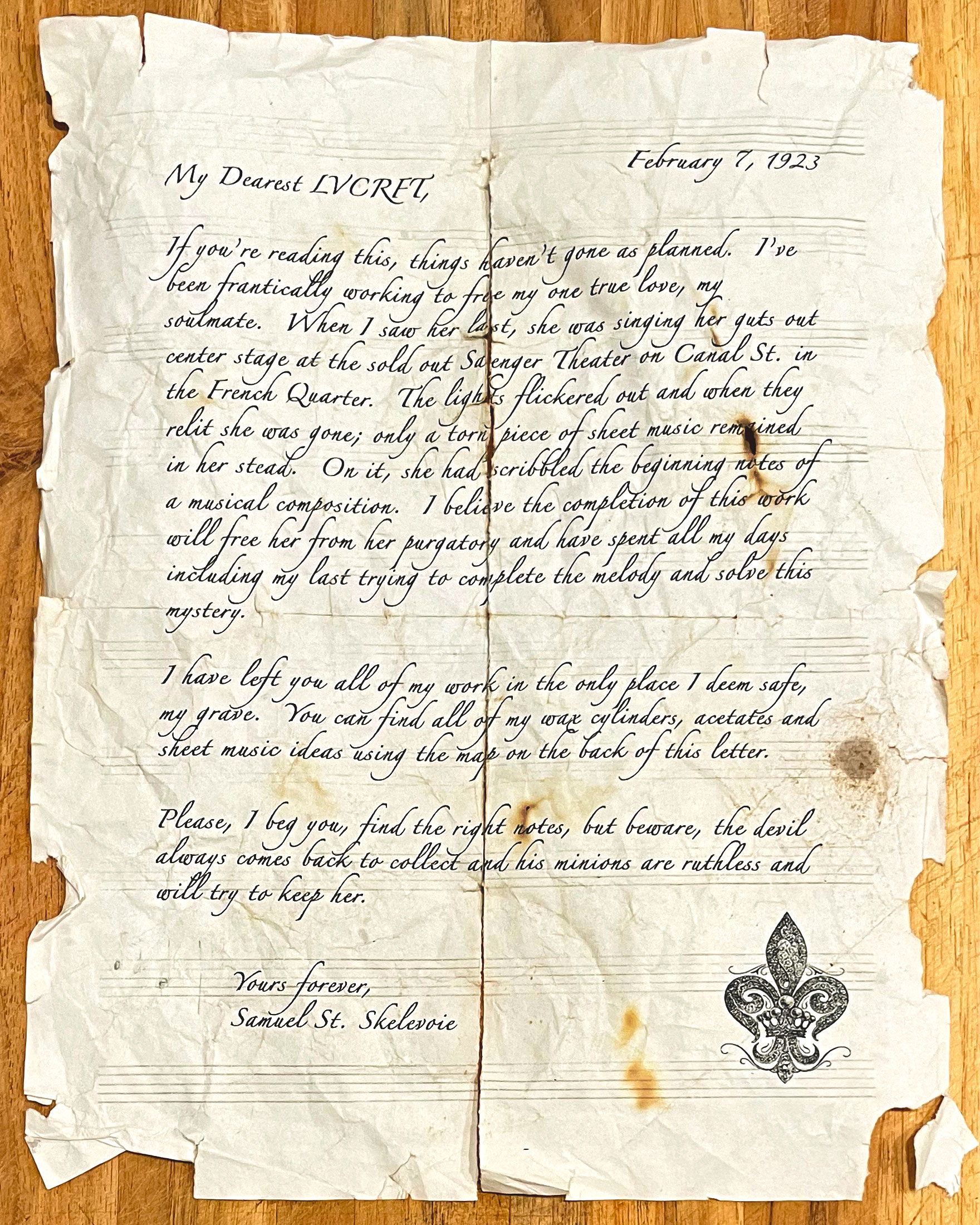 Skeleton Sam’s Letter to LVCRFT – LVCRFT